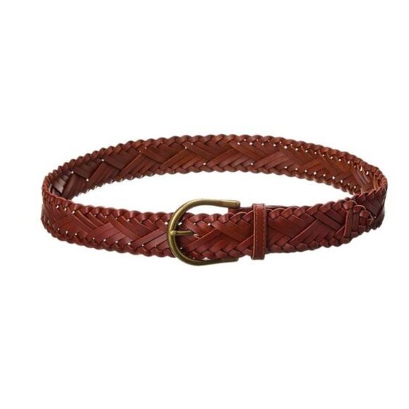CAbi | Accessories | Nwt Cabi Plait Leather Belt Brown Braided ...